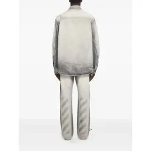 Off-White Grey Denim Slim-fit Jeans