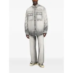 Off-White Grey Denim Slim-fit Jeans - Gray