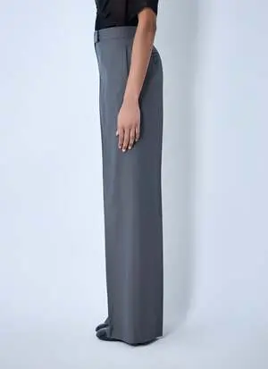 Max Mara Wide-leg Tailored Trousers - Gray