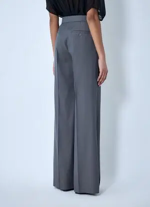 Max Mara Wide-leg Tailored Trousers - Gray