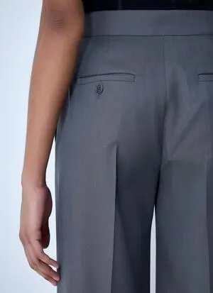 Max Mara Wide-leg Tailored Trousers - Gray