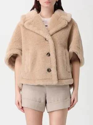 Max Mara Virgin Wool Faux Fur Teddy Coat - Cream
