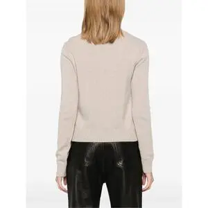 LISA YANG Cashmere Crew Neck Pullover - Cream