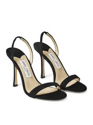 JIMMY CHOO Suede Sandals - Black