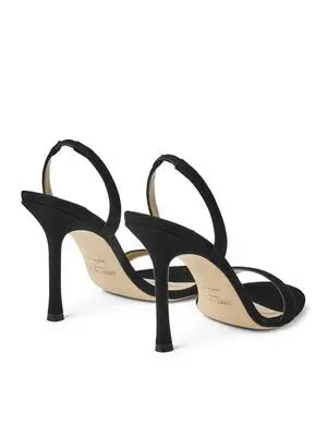 JIMMY CHOO Suede Sandals - Black