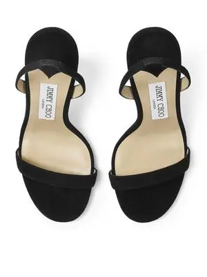 JIMMY CHOO Suede Sandals - Black