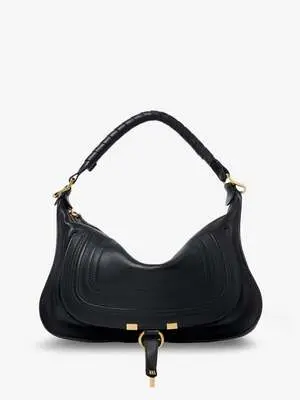 Chloé Marcie Small Leather Shoulder Bag - Black