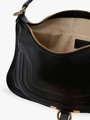 Chloé Marcie Small Leather Shoulder Bag - Black
