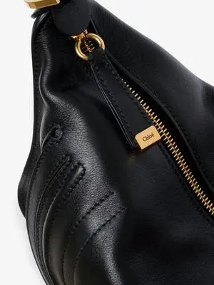 Chloé Marcie Small Leather Shoulder Bag - Black