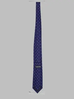 TOM FORD Cravatta In Jacquard Di Seta 8 Cm - Blue