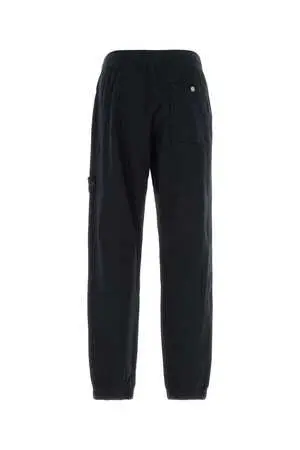 Stone Island Navy Cotton Joggers - Blue