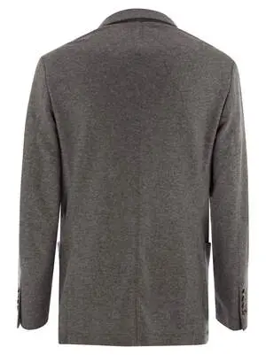 Brunello Cucinelli Cashmere Jersey Blazer With Patch Pockets
