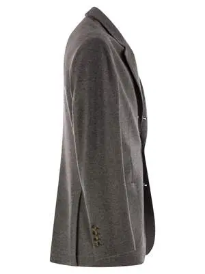 Brunello Cucinelli Cashmere Jersey Blazer With Patch Pockets