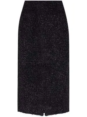 Balenciaga Tweed Midi Skirt - Multicolor