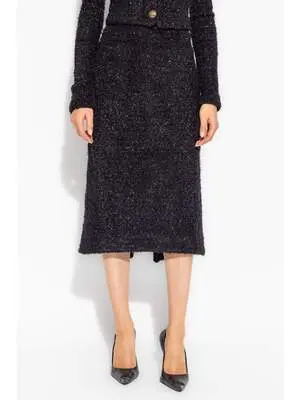 Balenciaga Tweed Midi Skirt