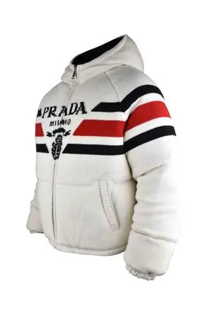 Prada Cashmere And Wool Down Jacket - White