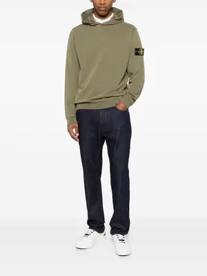 Stone Island Logo Cotton Hoodie