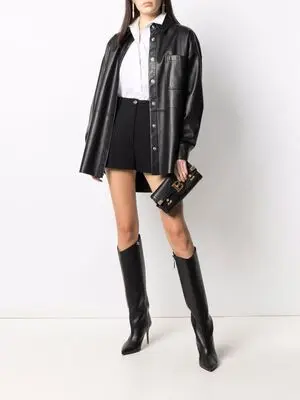 Balmain B-buzz 23 Leather Crossbody Bag