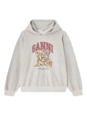 GANNI Margot Kitty Organic Cotton Hoodie - Multicolor