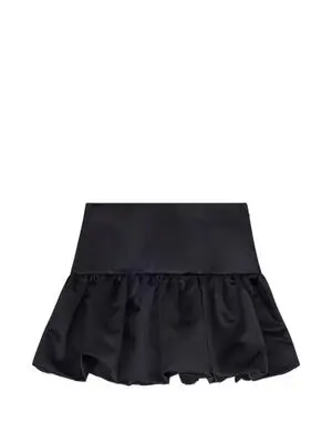 GANNI Satin Ruffled Mini Skirt - Multicolor