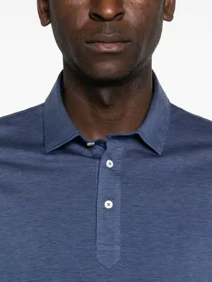 Brunello Cucinelli Silk And Cotton Polo Shirt - Multicolor