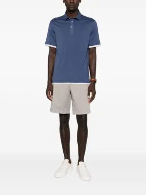 Brunello Cucinelli Silk And Cotton Polo Shirt - Multicolor