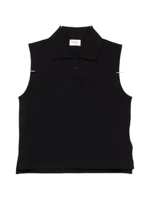 Saint Laurent Cotton Sleeveless Polo Shirt - Multicolor