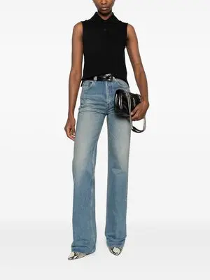 Saint Laurent Cotton Sleeveless Polo Shirt - Multicolor