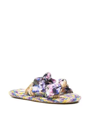 Zimmermann Carousel Linen Flat Sandals