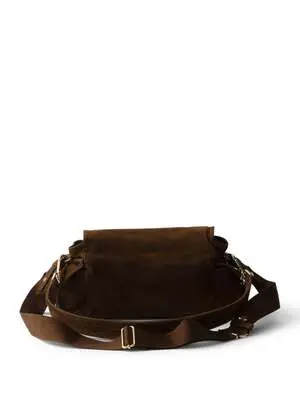 Prada Explore Medium Suede Shoulder Bag