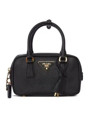 Prada Mini Galleria Leather Bag - Black