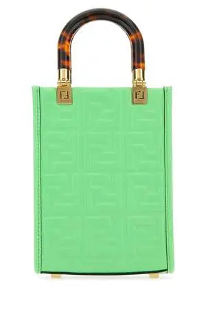 Fendi Leather Mini Sunshine Handbag - Green