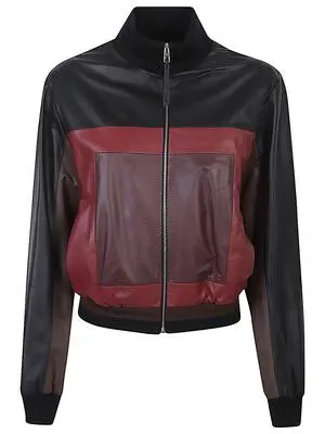 Loewe Leather Cropped Jacket - Multicolor