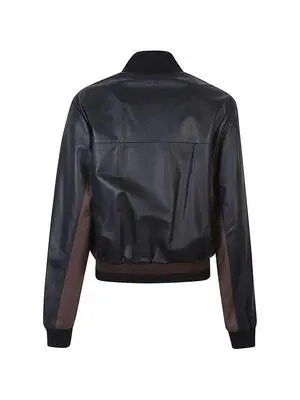 Loewe Leather Cropped Jacket - Multicolor