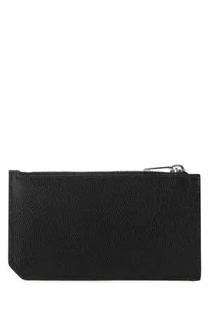 Saint Laurent Leather Card Holder - Black