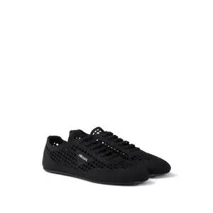 Prada Crochet Sneakers - Black