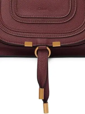Chloé Small Mercie Bag In Granate Leather
