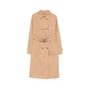 Herno Neutrals Coats Double Breasted & Peacoats - Cream