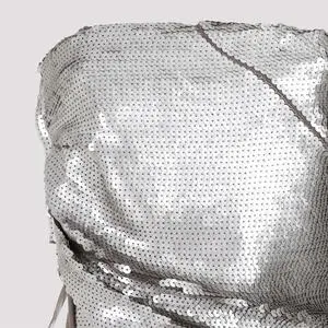 Rick Owens Sequin Draped Longline Top - Silver