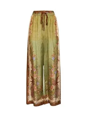 Zimmermann Silk Habotai Indra Relaxed Trousers - Multicolor