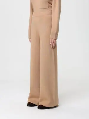 Max Mara Solid Wide Leg Trousers - Brown