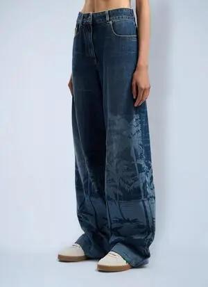 Palm Angels Palms Loose Denim Pants