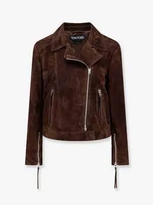TOM FORD Suede Biker Jacket - Multicolor