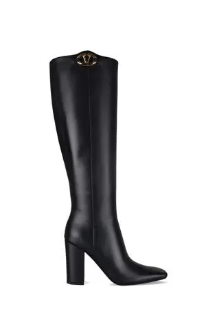 Valentino Garavani Vlogo Leather Boots - Black