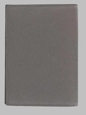TOM FORD Leather Passport Holder - Gray