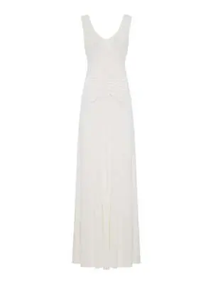 SELF-PORTRAIT Long Jersey Dress - White