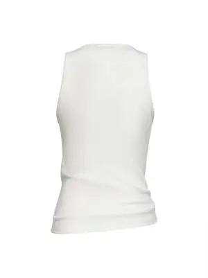 Rabanne Ribbed Stretch Cotton Tank Top