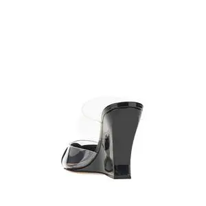 Alaïa Le Coeur Wedge Mules - Black