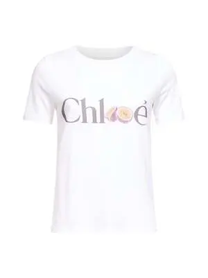 Chloé Cotton Jersey Logo T-shirt - Multicolor