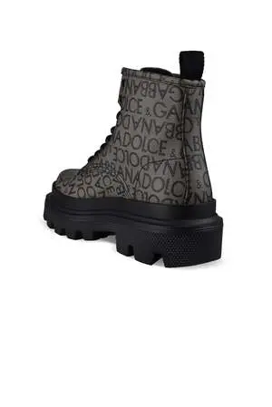 Dolce & Gabbana Monogram Canvas Boots